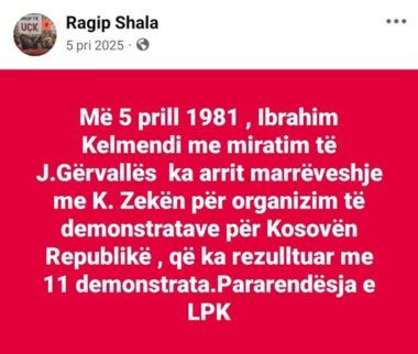 RAGIP SHALA - ALTOPARLANTI I GËNJESHTRAVE TË IBRAHIM KELMENDIT! - Pashtriku